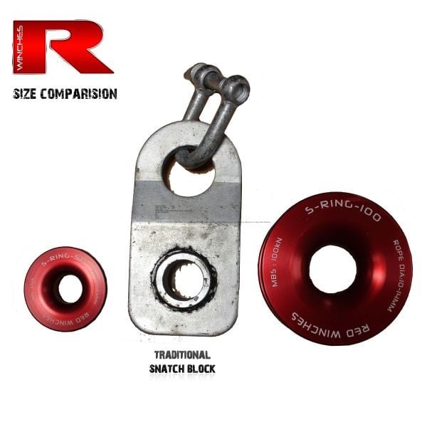Red Winch Snatch Ring 8T - SJM Offroad